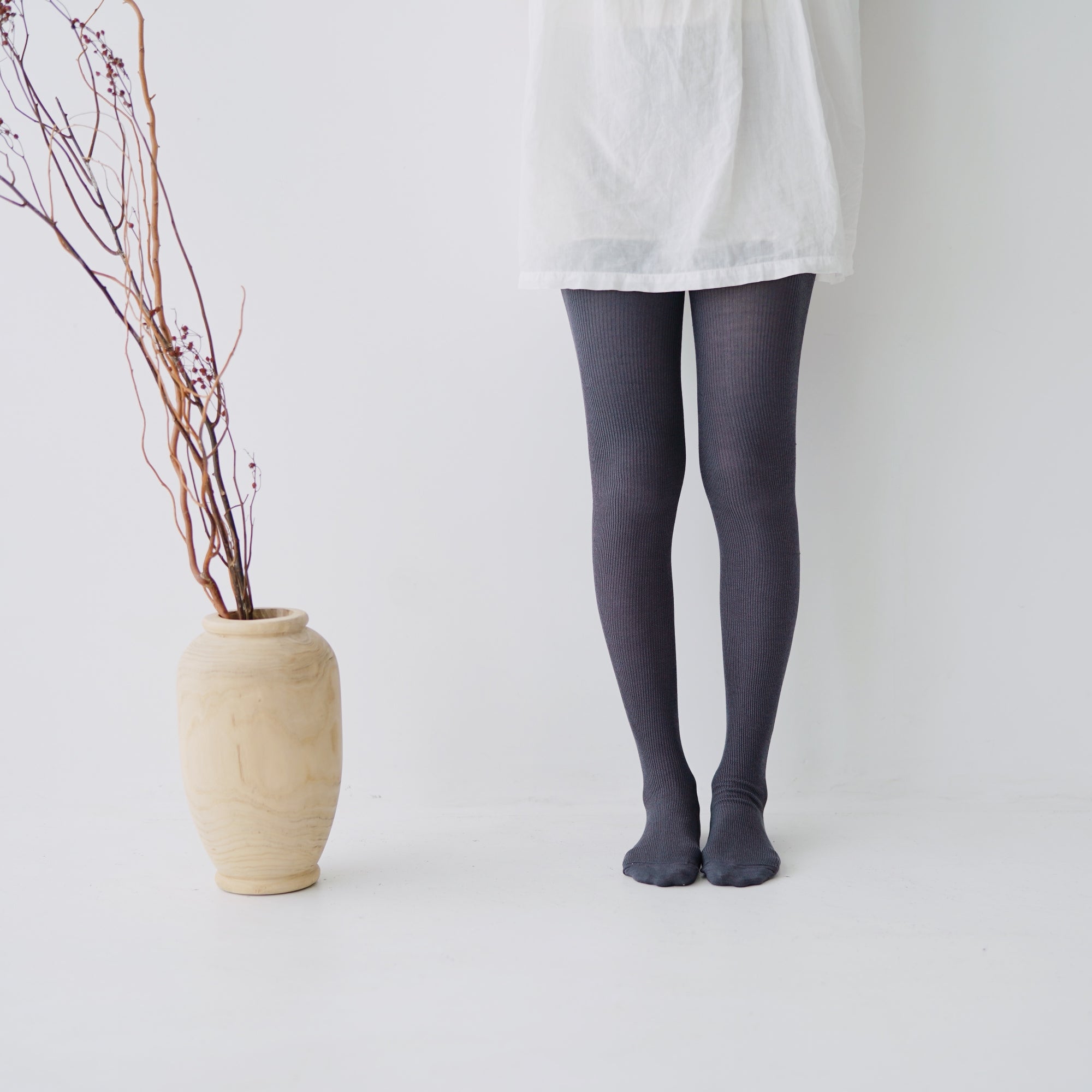 hakne : silk cotton ribbed tights – ukigoods