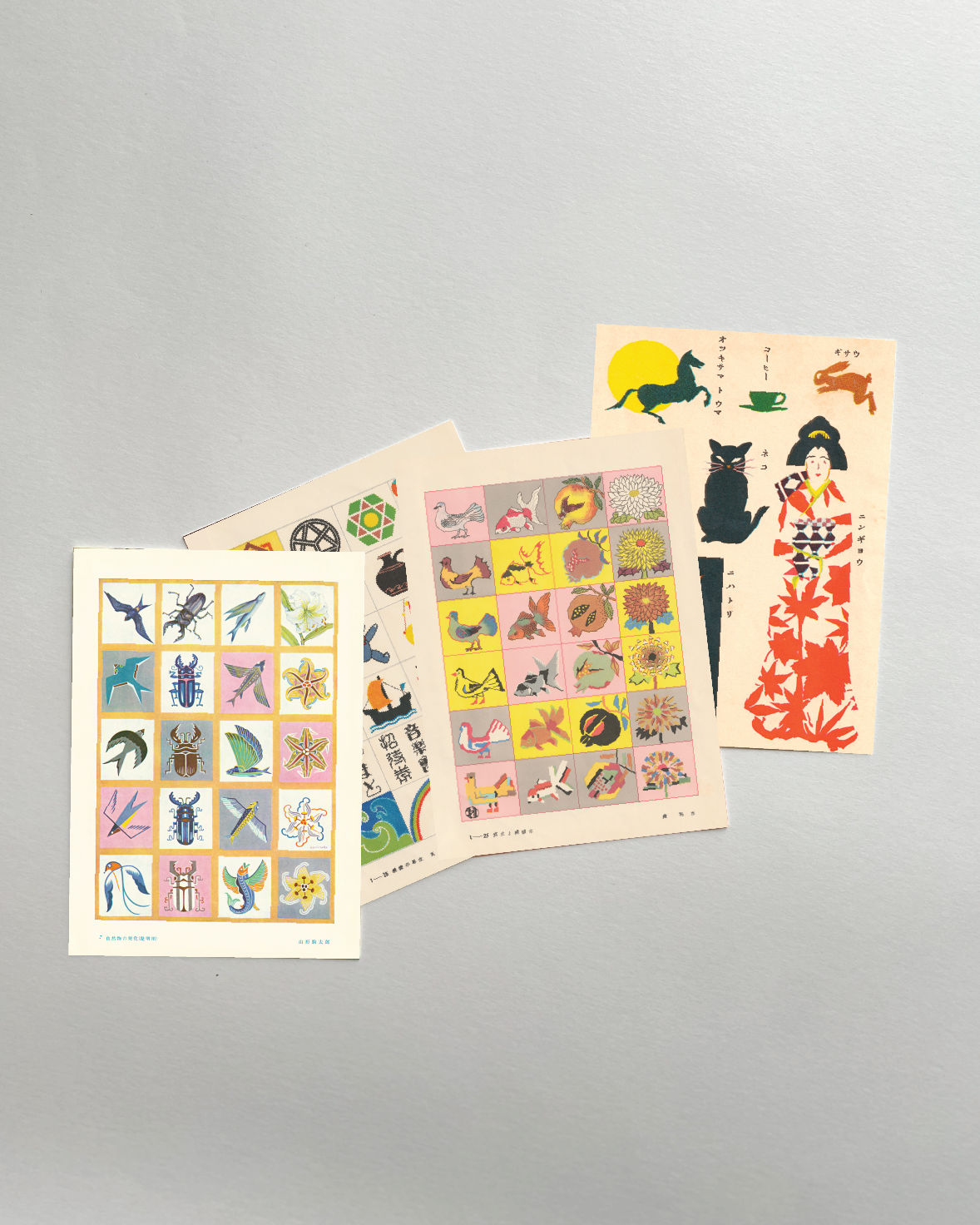 kiku print / postcard : pictograph - flora + fauna – ukigoods